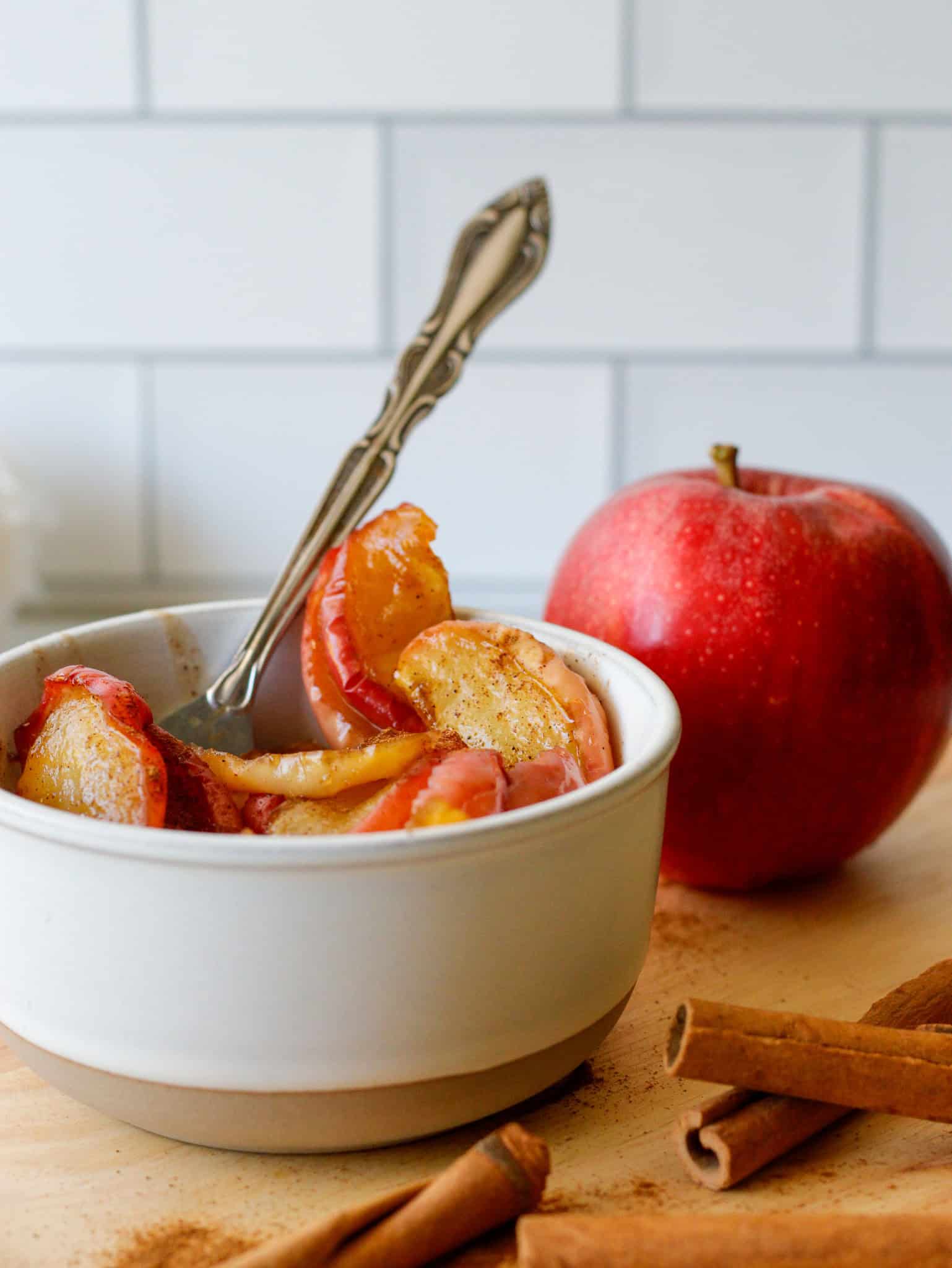 Quick & Easy Cinnamon Apples - Time Stamped Food